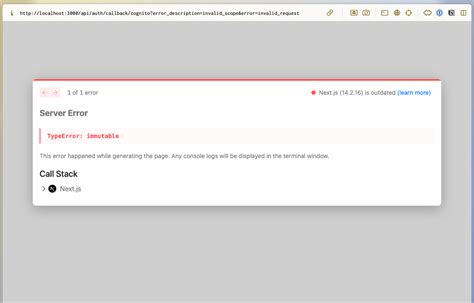 Auth Js Cognito Idp Typeerror Immutable