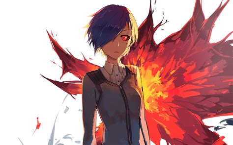 Wallpaper Illustration Anime Girls Red Eyes Tokyo Ghoul Kirishima Touka Mangaka Comic