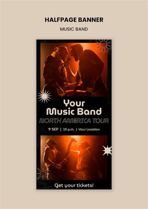 2 페이지 밴드 포스터 이미지 Freepik에서 무료 다운로드