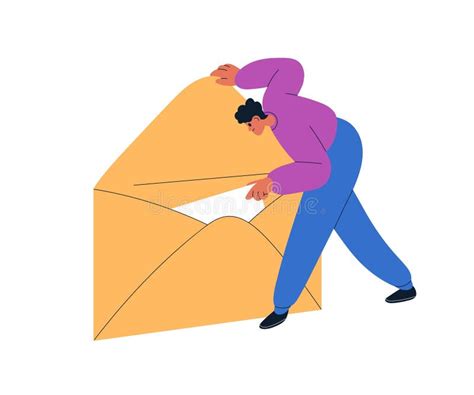opening a email letter from envelope isolated cute mail cartoon face