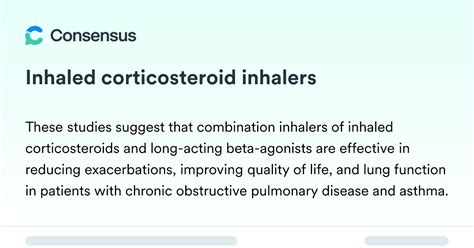 Inhaled Corticosteroid Inhalers Consensus Academic Search Engine