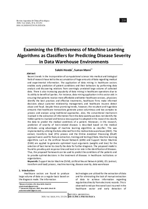 Pdf Examining The Effectiveness Of Machine Learning Algorithms As