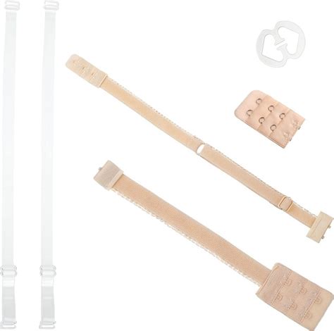 Geyoga 5 Bra Accessory Sets Including 2 Low Back Bra Converter Straps Bra Strap Clip 3 Hooks Bra