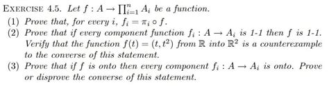 ExERCiSE 4 5 Let F Ai 1nAi Be A Function 1 Chegg Com