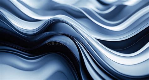 Abstract Blue Wave Pattern Serene Curving Lines With Depth And Subtle Variations Stock Image