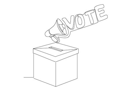 Premium Vector Simple Line Concept For General Election One Line And Continuous Line For