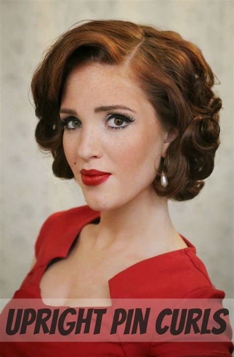 Modern Pin Up Week 5 Upright Pin Curls Pin Up Hair Vintage