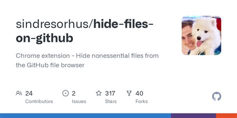 Github Sindresorhushide Files On Github Chrome Extension Hide Nonessential Files From The