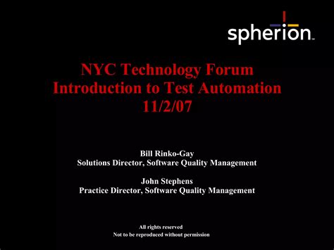 Introduction To Test Automation Concepts Ppt