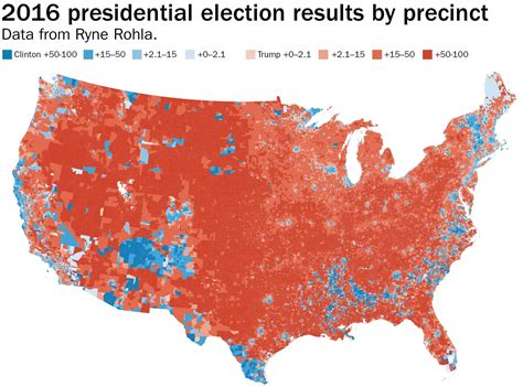 2016 Popular Vote Map Texas