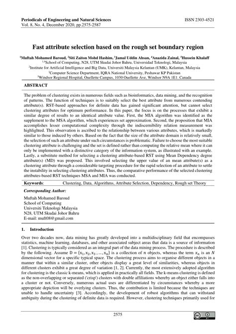 Pdf Fast Attribute Selection Based On The Rough Set Boundary Region