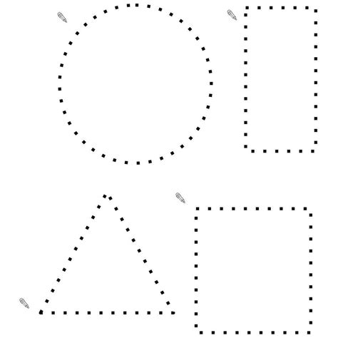 Шаблон Фигуры рисования по точкам распечатать