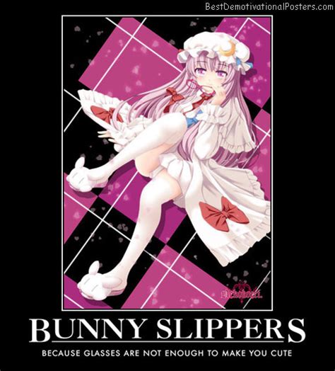 Bunny Slippers Anime Demotivational Poster