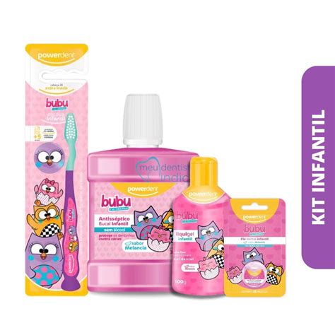 Kit Higiene Oral Infantil Bubu E As Corujinhas Powerdent Completo
