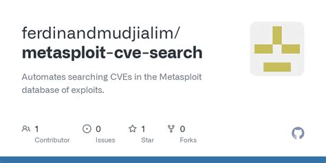 Github Ferdinandmudjialim Metasploit Cve Search Automates Searching