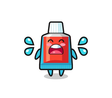 Toothpaste Cartoon Illustration With Crying Gesture 11934454 Vector Art At Vecteezy