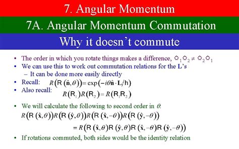 7 angular momentum 7 a angular momentum commutation
