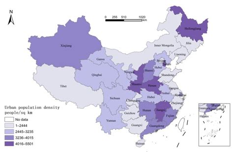 Urban Population Density By Province In 2020 Download Scientific Diagram