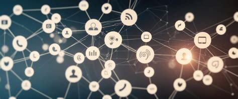Abstract Representation Of Social Media Connections Illustrating Digital Interactions Premium
