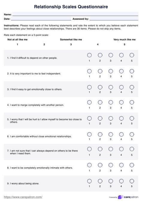 Relationship Scales Questionnaire