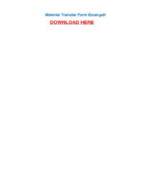 Material Transfer Note Format In Excel Fill Online Printable Fillable Blank PdfFiller