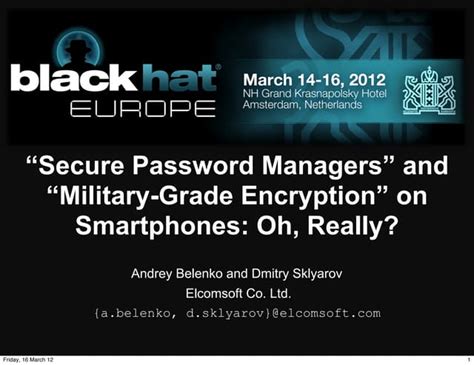 Secure Password Managers” And Military Grade Encryption” On Smartphones Oh Really Pdf