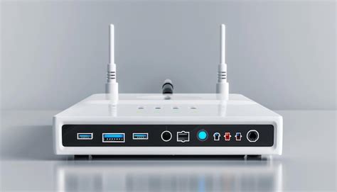 Premium Photo Ethernet Cable Connected To Wireless Router Providing Internet Access From