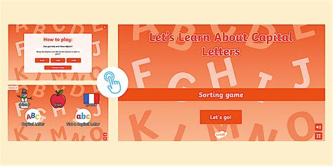 let s learn about capital letters interactive sorting game