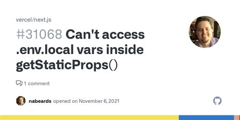 Cant Access Envlocal Vars Inside Getstaticprops · Issue 31068