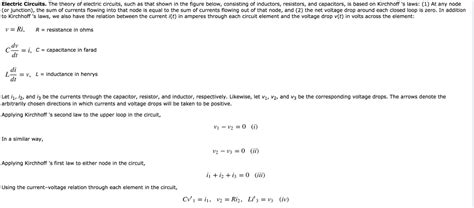 Solved Electric Circuits The Theory Of Electric Circuits Chegg