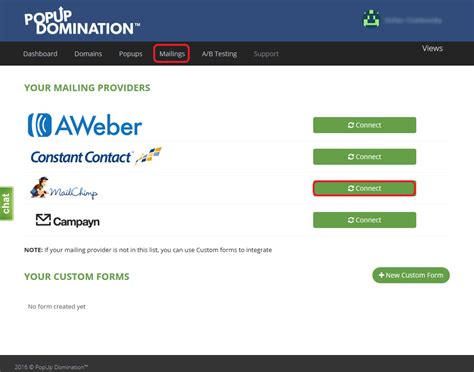 MailChimp API PopUp Domination Documentation