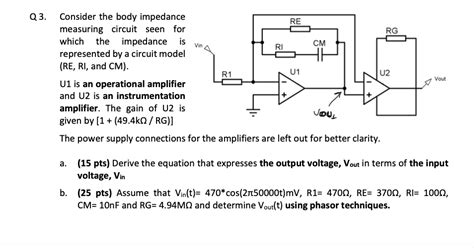 Solved Q 3 ﻿consider The Body Impedance Measuring Circuit