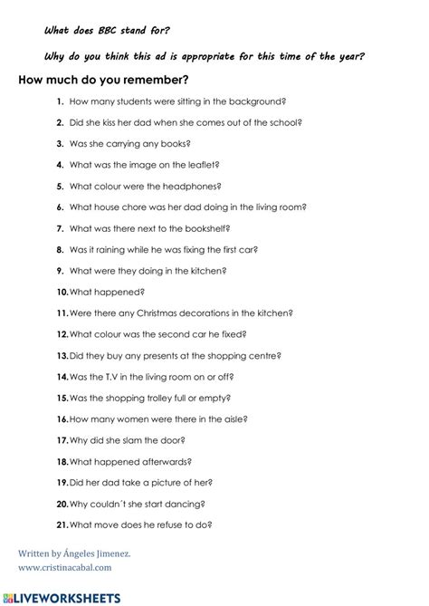 Participal Adjectives Worksheet
