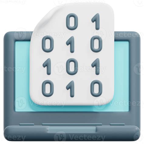 Binary 3d Render Icon Illustration 13368279 Png
