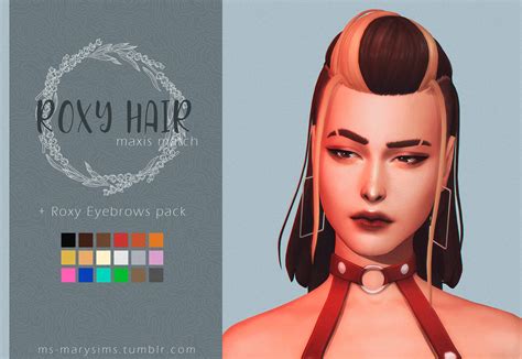 Sims 4 Roxy Hair Eyebrows The Sims Book