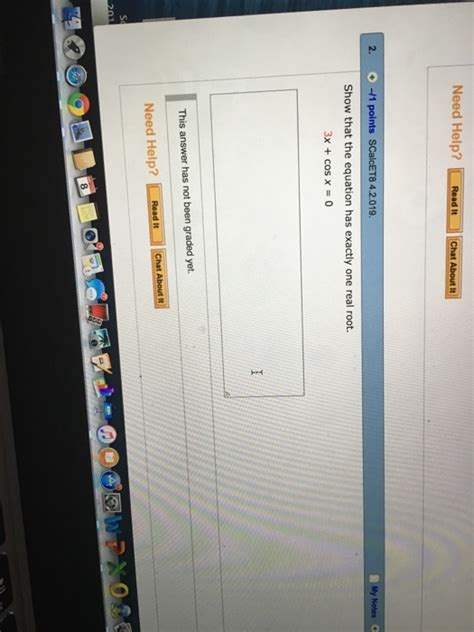 Solved Show That The Equation Has Exactly One Real Root 3x