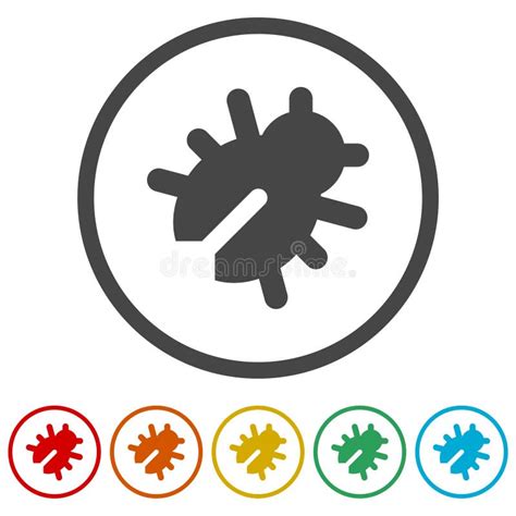 Bug Icons Set Stock Vector Illustration Of Industry 163933161
