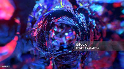 네온 조명에서 소용돌이 치는 물 깔때기 둥근 물 터널 파란색 3d 일러스트레이션 나선형에 대한 스톡 사진 및 기타 이미지 나선형 세탁기 난류 Istock