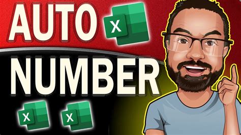 Auto Numbering In Excel Youtube