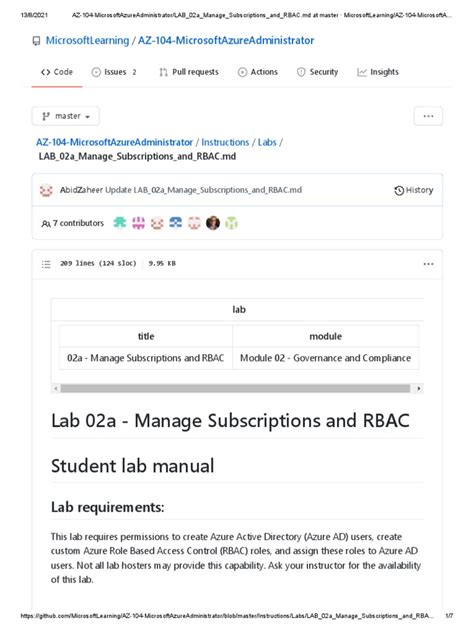 Az 104 Microsoftazureadministrator Lab 02a Manage Subscriptions And