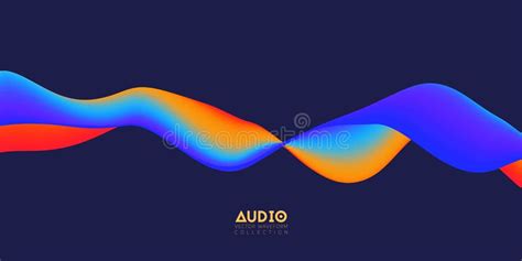Gradient Sound Wave Abstract Background Colorful Flow Of Music Wave Vector Vibrant Fluid