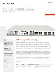 Fortigate E Pdf Data Sheet Fortigate E Series Fg E And Fg E Highlights Ai Ml