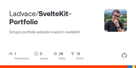 Github Ladvacesveltekit Portfolio Simple Portfolio Website Made In