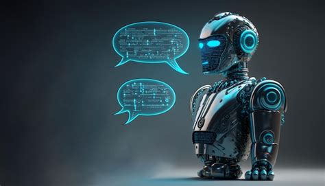 Premium Photo A Robot With A Speech Bubble That Saysroboton It