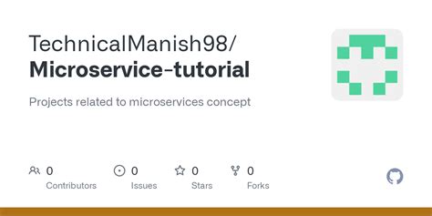 Github Technicalmanish98microservice Tutorial Projects Related To