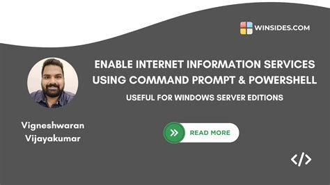 Enable Internet Information Services Using Command Prompt