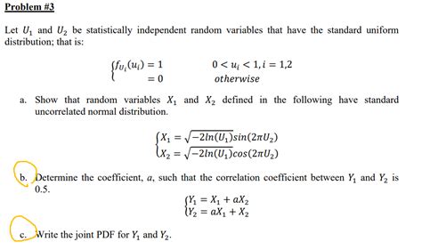 solved let u1 and u2 be statistically independent random