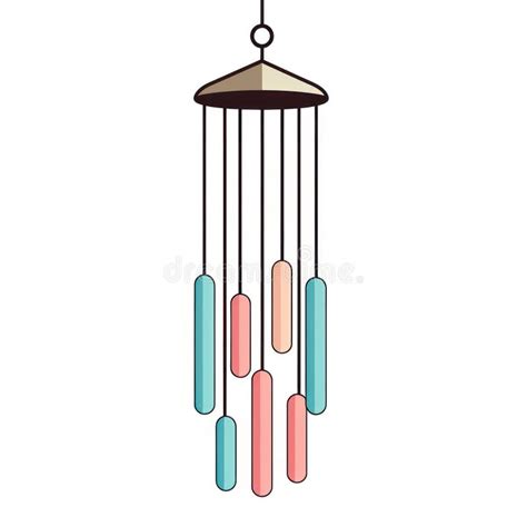 Isolated Wind Chime On White Background Ai Generated Stock Illustration