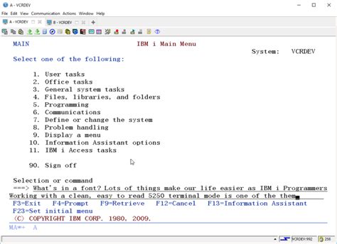 Ibm I Acs 5250 Emulator Font And Other Ridiculous Mumbo Jumbo Nick Litten [ibm I As400