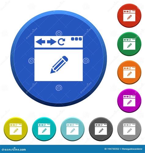 Browser Edit Beveled Buttons Stock Vector Illustration Of Software Input